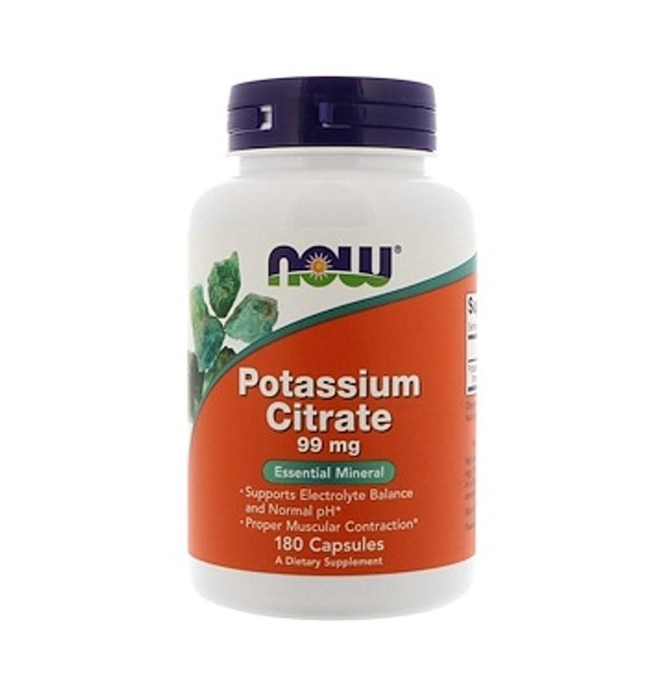Now Foods Potassium Citrate 99mg 180 Capsules - FitAndHealthy.ro